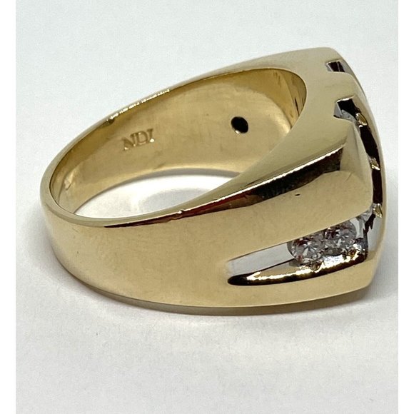 Unbranded | Accessories | 4k Yellow Gold Mens Diamond Cluster Ring 138 ...